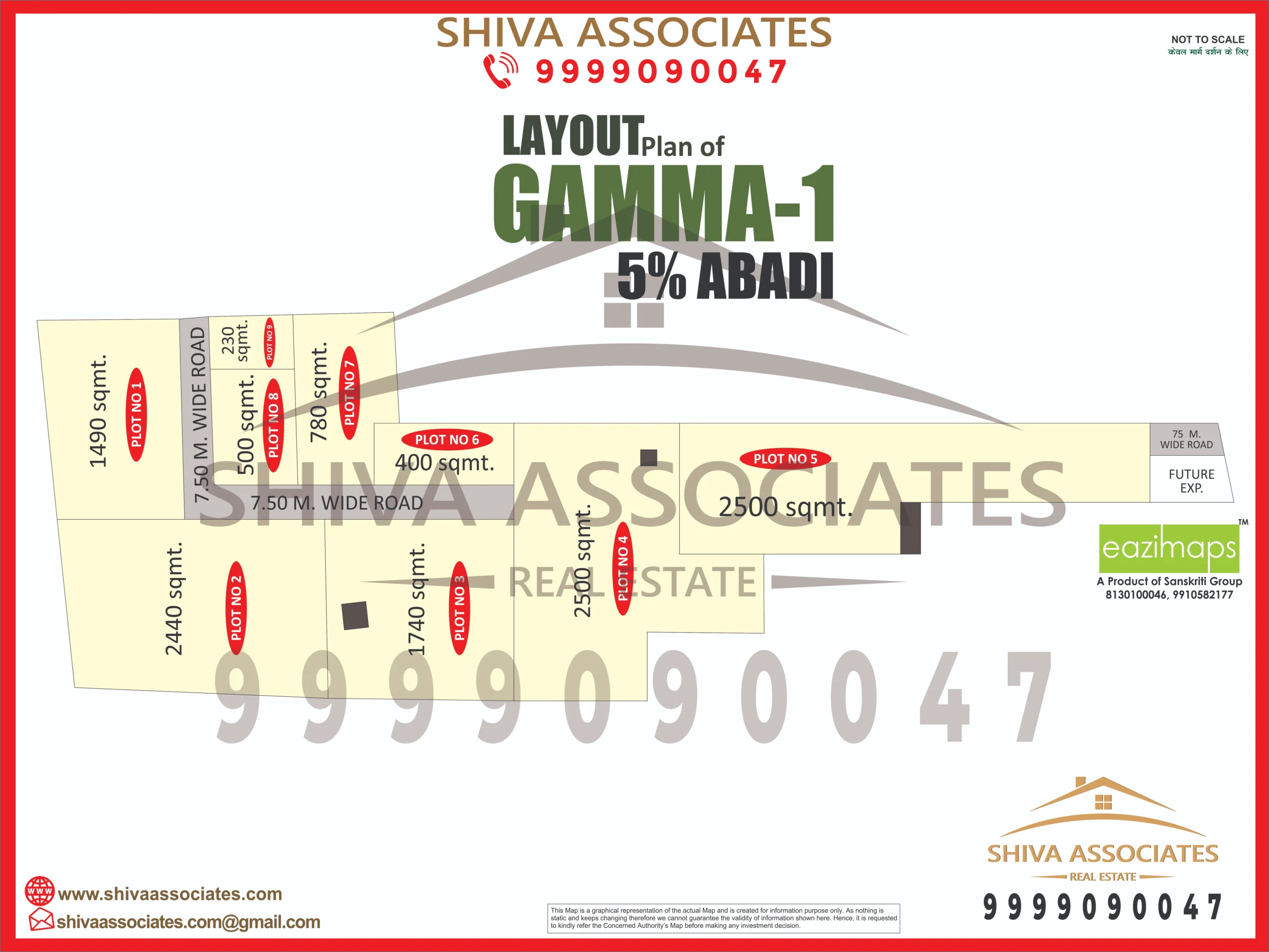Gamma-1 5% Abadi HD Map Layout Plan of Gamma-1 5% Abadi | Shiva Associates